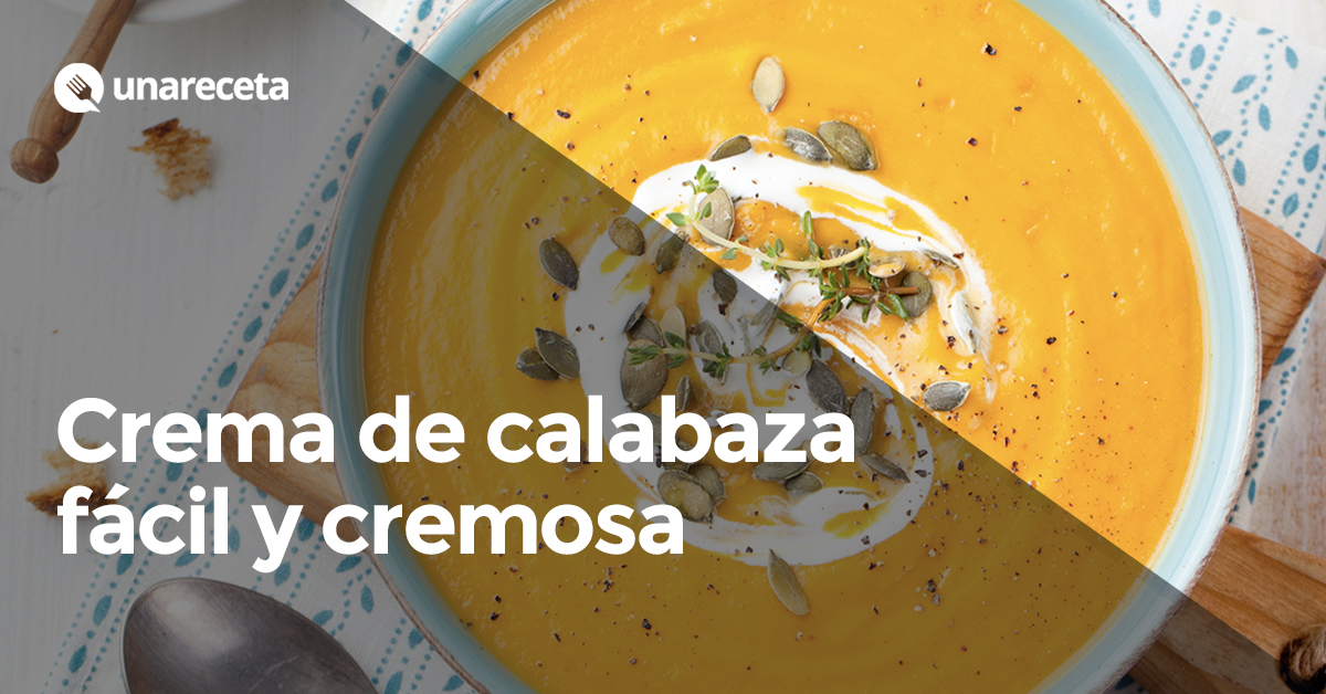 Receta de puré de calabaza con nata - Unareceta.com